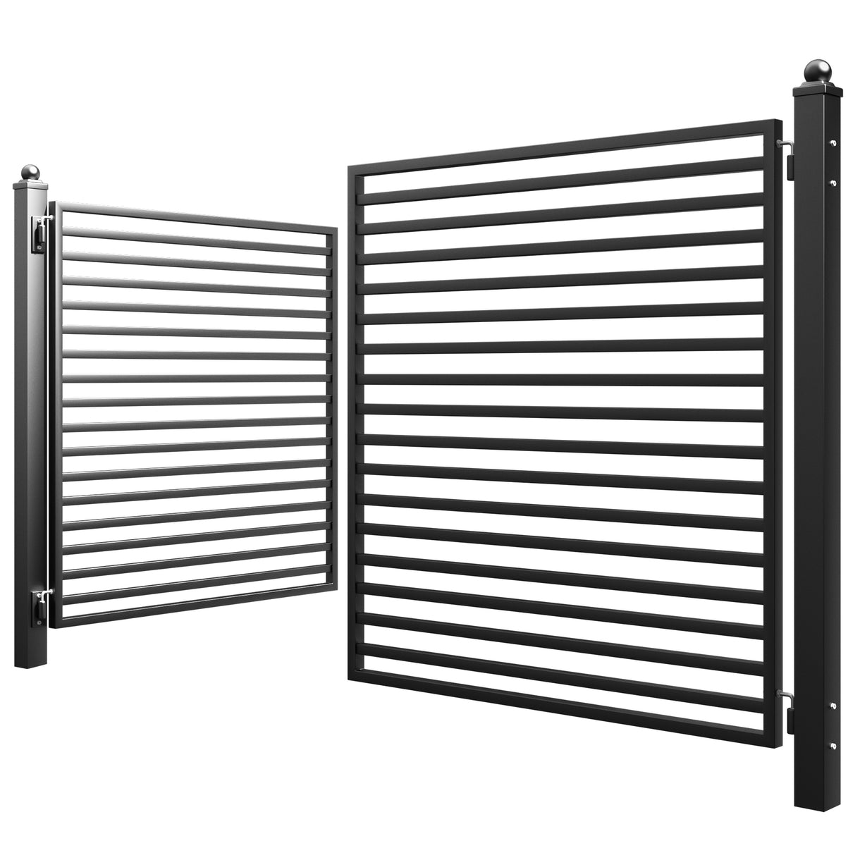 Zumi Broadway Dual Swing Driveway Gates | Elegant Iron Design | Weather ...