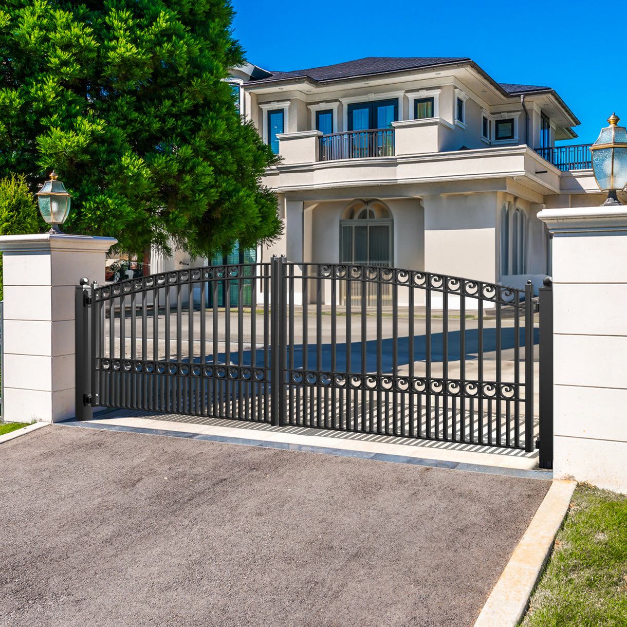 Zumi Iron Dual Swing Driveway Gates | Stylish & Durable | Automated ...