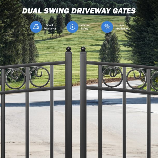 Zumi Iron Dual Swing Driveway Gates | Stylish & Durable | Automated ...